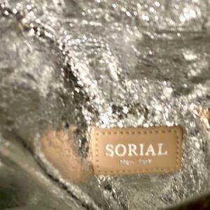Sorial | Bags | Sorial New York Vegan Leather Silver Crossbody Bag ...